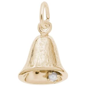 rembrandt charms bell charm, gold plated silver