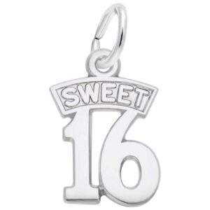 rembrandt charms sweet 16 charm, sterling silver