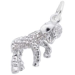 rembrandt charms lamb charm, sterling silver