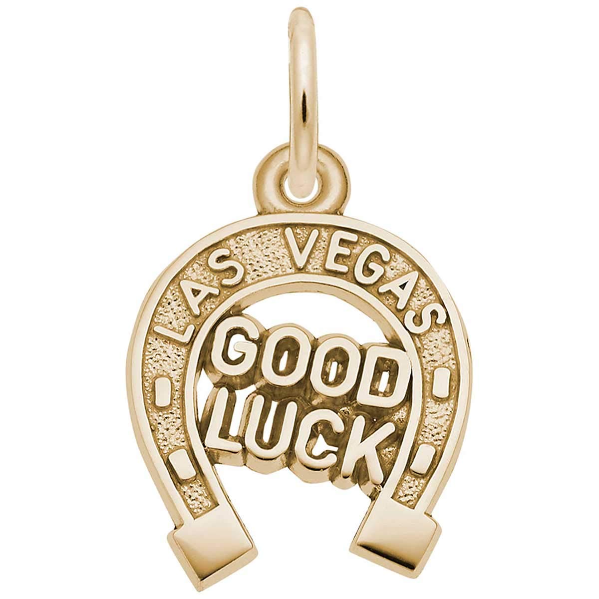 Rembrandt Charms Las Vegas Good Luck Charm, Gold Plated Silver