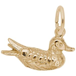 rembrandt charms duck charm, 10k yellow gold