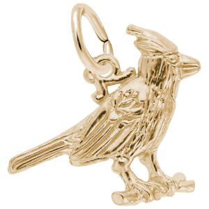 rembrandt charms cardinal charm, gold plated silver