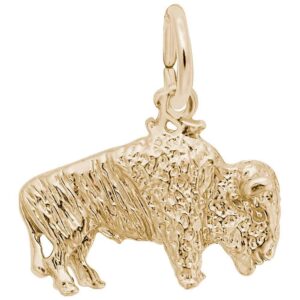 rembrandt charms buffalo charm, gold plated silver