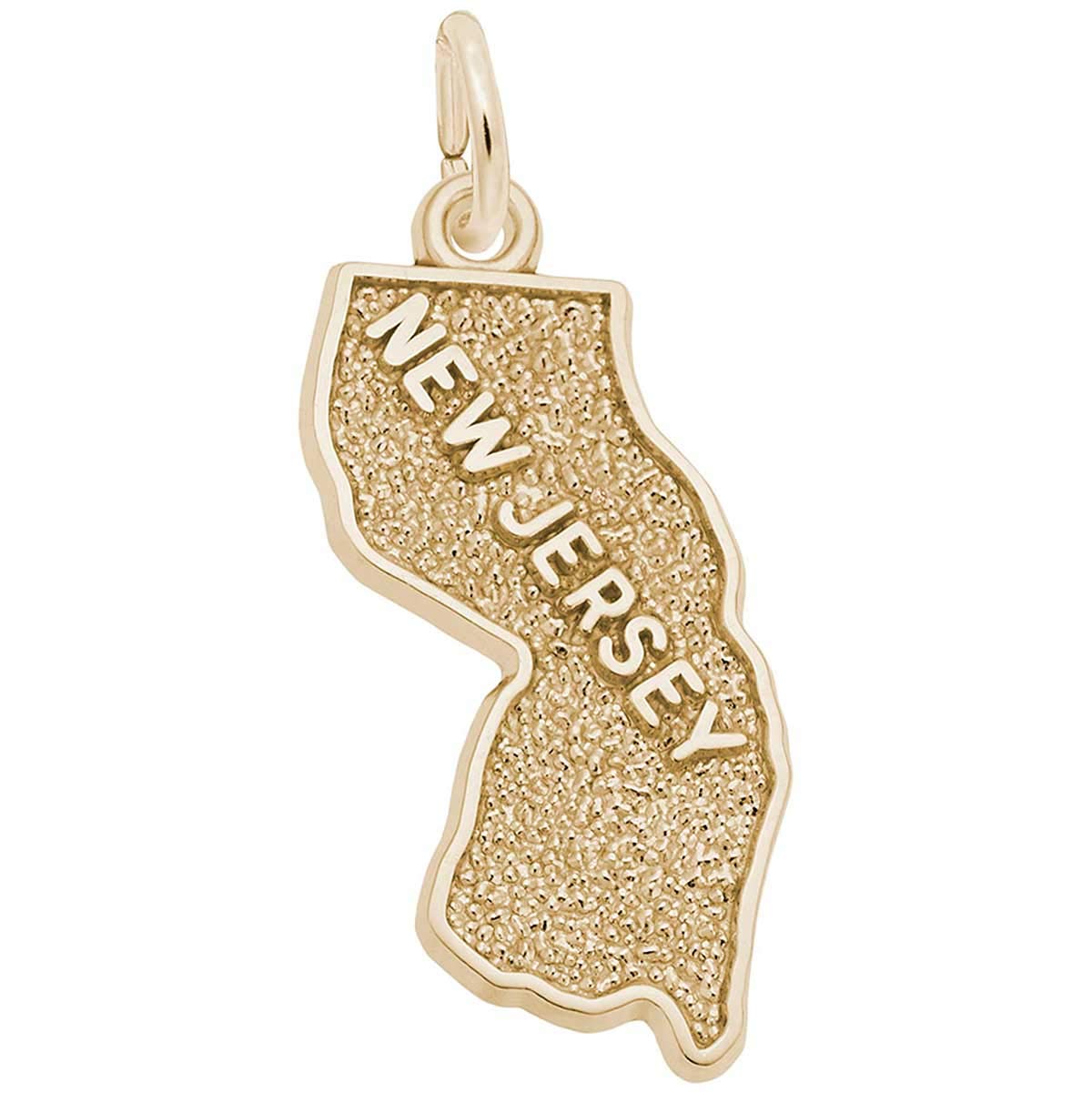 Rembrandt Charms New Jersey Charm, Gold Plated Silver