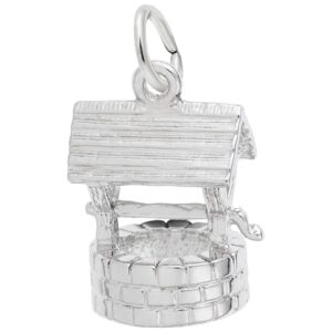 rembrandt charms wishing well charm, sterling silver