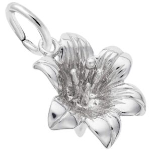 rembrandt charms lily charm, sterling silver