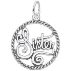 rembrandt charms sister charm, sterling silver