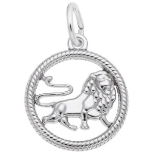 rembrandt charms leo charm, 14k white gold