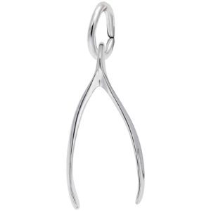 rembrandt charms wishbone charm, sterling silver