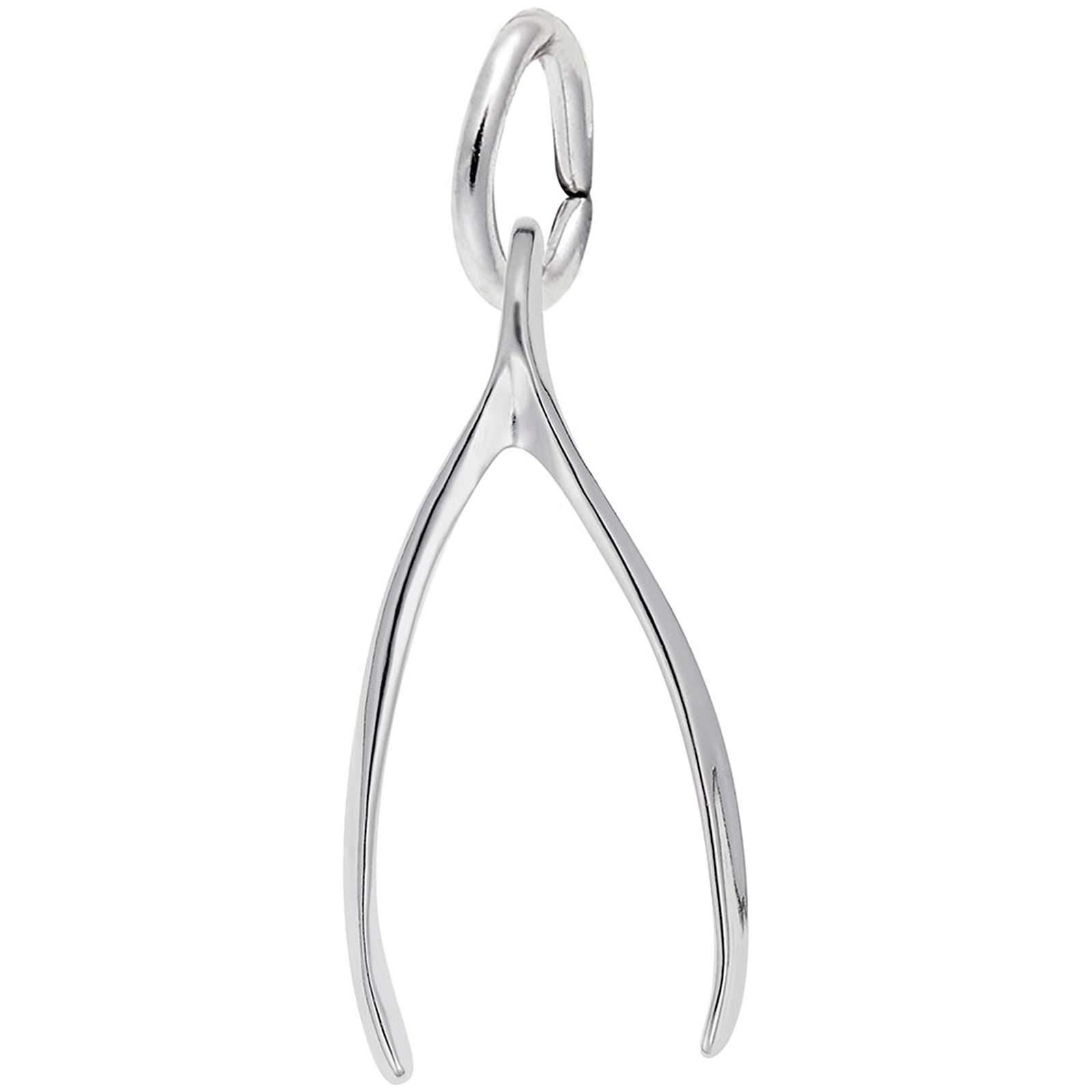 Rembrandt Charms Wishbone Charm, Sterling Silver