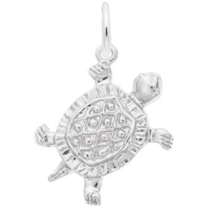 rembrandt charms turtle charm, sterling silver