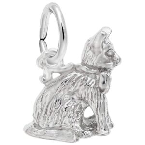 rembrandt charms cat charm, sterling silver