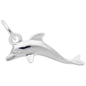 rembrandt charms dolphin charm, sterling silver