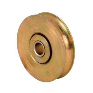 prime-line d 1503 1/4 in. inside diameter x 1-1/2 in. outside diameter steel unfinished sliding door ball bearing roller (2 pack)