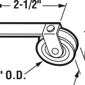 Prime-Line B 521 1 In. Plastic Roller, Screen Door Tension Springs (2 Pack)