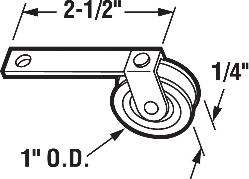 Prime-Line B 521 1 In. Plastic Roller, Screen Door Tension Springs (2 Pack)