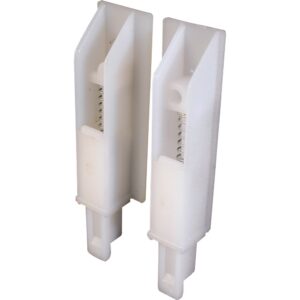 prime-line n 6559 white plastic, sliding panel door bottom guides (single pack)