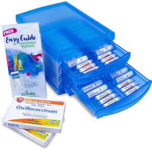 boiron homeofamily kit single homeopathic remedy storage for 32 multi dose/12 unit dose oscillococcinum