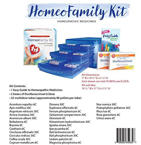 Boiron HomeoFamily Kit Single Homeopathic Remedy Storage for 32 Multi Dose/12 Unit Dose Oscillococcinum