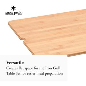 Snow Peak Iron Grill Bamboo Wood Table, Long