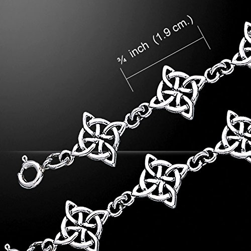 North Star Celtic Knot Sterling Silver Link Bracelet, 7"