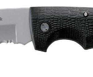 Gerber Gear Gator Pocket Knife - 3.76" Serrated Edge Folding Knife - EDC Gear and Equipment - Black