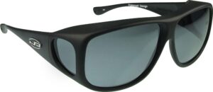 aviator jp fitovers - matte black - grey lens (av001)