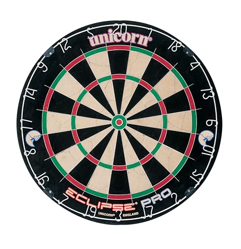 Unicorn Eclipse Pro Championship Edition Bristle Dartboard - PDC Endorsed, Ultra-Slim 30% Thinner Wire - Staple-Free Bullseye - Premium Self-Healing Sisal - High-Visibility Rotatable Number Ring