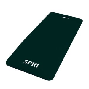 spri mat-bl exercise mats (black, 48"x 20"x 1/2-inch)