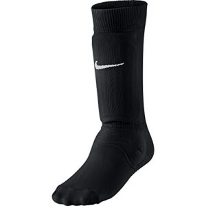 nike kids' unisex shin sock sleeve, black/white, small/medium