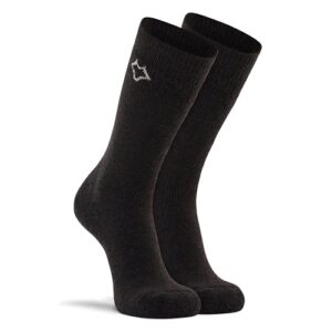 fox river wick dry tramper medium-weight outdoor crew socks, black, large