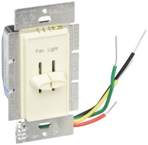 lutron electronics s2-lfsqh-la single pole fan control, 1.5-amp, light almond