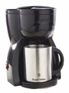 russell hobbs double stainless mug personal coffee maker 10973jp