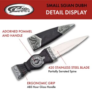 SZCO Supplies 7.25" Small Sgian Dubh Scottish Dirk Knife, Black