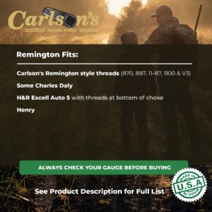 Carlsons Choke Tubes 12 Gauge for Remington [ Mid Range | 0.710 Diameter ] Blued Steel | Delta Waterfowl Extended Choke Tube | Made in USA