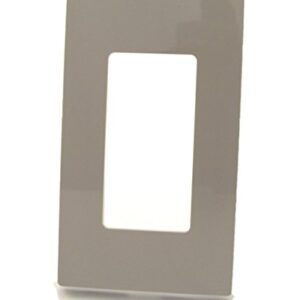 Leviton 80301-SGY 1-Gang Decora Plus Screwless Wall Plate - Gray