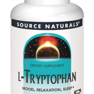 Source Naturals L-Tryptophan, for Mood, Relaxation, and Sleep*, 500mg - 120 Tablets