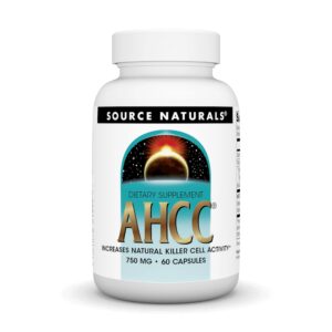 source naturals ahcc 750 mg increases natural killer cell activity* - 60 capsules