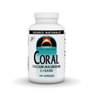 source naturals coral calcium/magnesium 2:1 ratio - 180 capsules