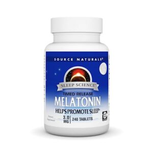 source naturals time released melatonin 3 mg - 240 time release tablets