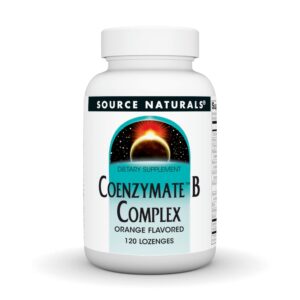 source naturals coenzymate b complex - orange flavor that melts in mouth - b vitamins - 120 lozenges