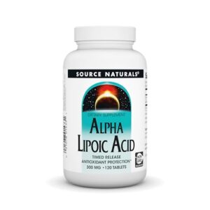 source naturals alpha lipoic acid, time released antioxidant protection* - 120 time release tablets