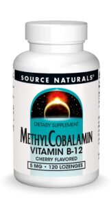 source naturals methylcobalamin vitamin b-12 5mg cherry flavored - 120 lozenges