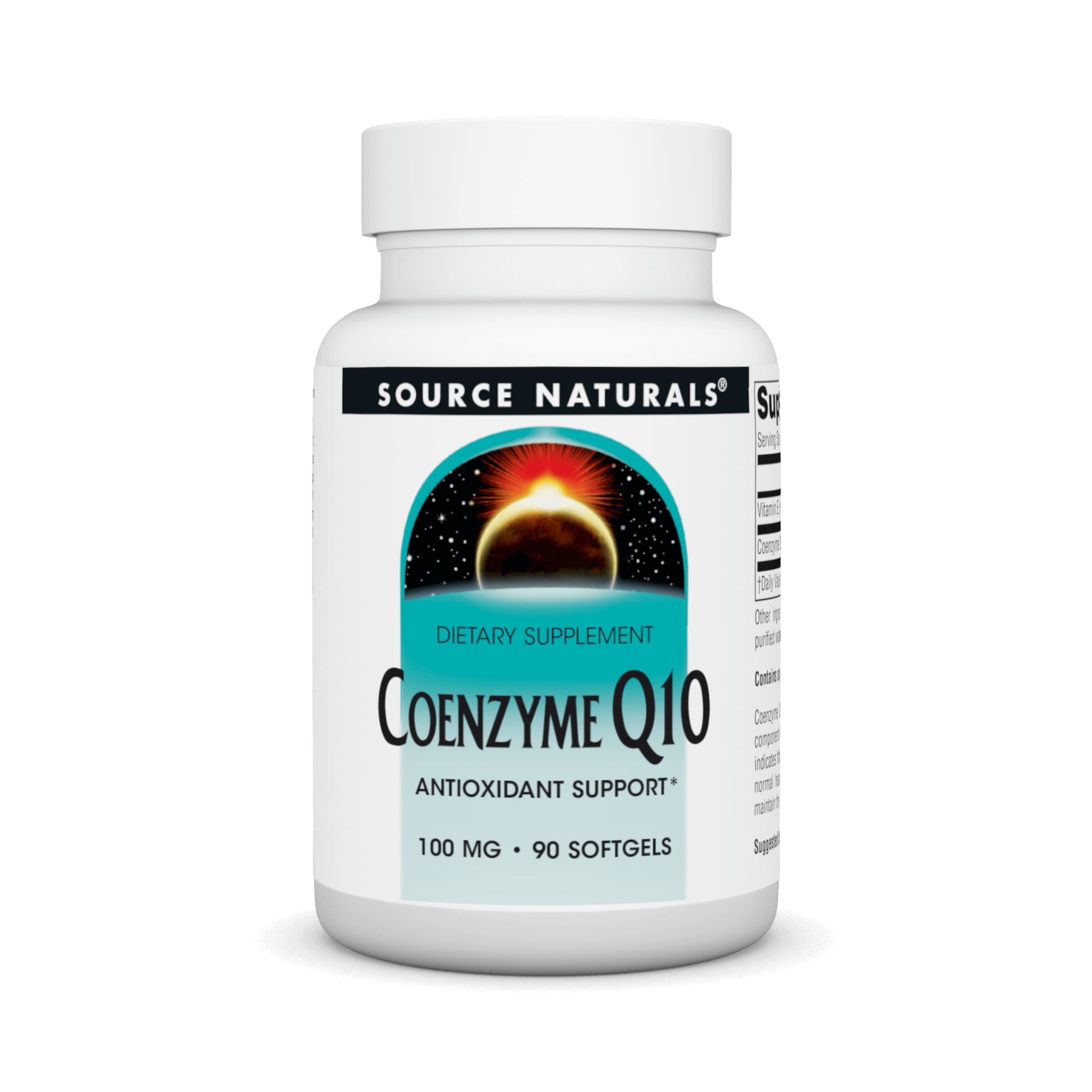 Source Naturals Coenzyme Q10 Antioxidant Support 100 mg for Heart, Brain, Immunity, & Liver Support - 90 Softgels