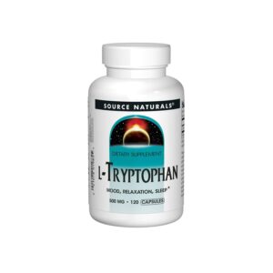 source naturals l-tryptophan, for mood, relaxation, and sleep*, 500mg - 120 capsules