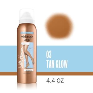 Sally Hansen Airbrush Legs®, Leg Spray-On Makeup, Tan Glow, Easy Application, Flawless Looking Legs, Water Resistant, Transfer Proof