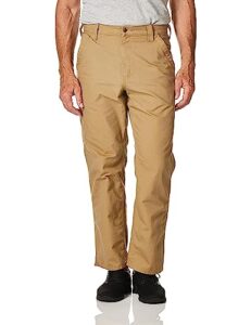 carhartt men's loose fit canvas utility work pant, dark khaki, 36w x 32l