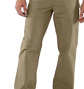 Carhartt Men's Loose Fit Canvas Utility Work Pant, Dark Khaki, 36W x 32L