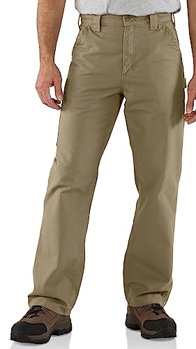 Carhartt Men's Loose Fit Canvas Utility Work Pant, Dark Khaki, 36W x 32L