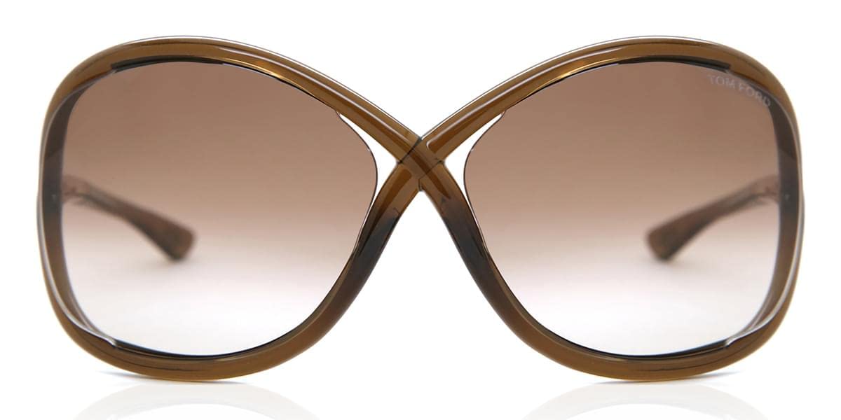 Tom Ford Sunglasses - Whitney / Frame: Transparent Dark Brown/Rose Gold Metal Lens: Brown Gradient